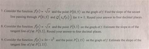 Solved Consider The Function Fx Squareroot X And The