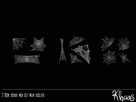 Second Life Marketplace Khaoss Mesh Spider Web Set With Resizer