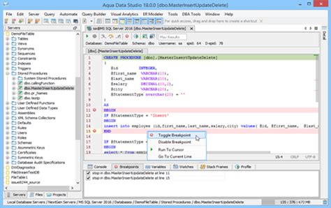 Sql Debugger How To Debug Sql Server Aqua Data Studio