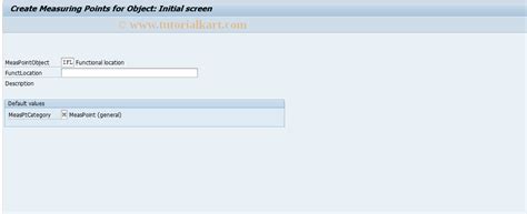 IK SAP Tcode Create Measuring Points For Object IK SAP Tcode Create Measuring Points For Object