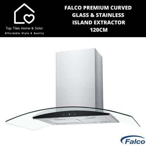 Falco Premium Curved Glass Island Cookerhood 120cm Fal Ar 120 809