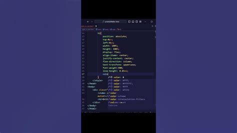Video In Text Html Css Youtube