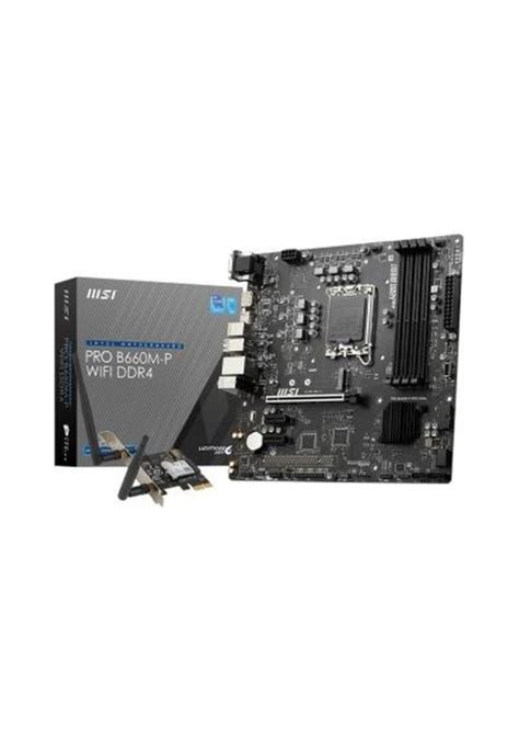 Msi Mb Pro B660m P Wifi Ddr4 Soket 1700 Ddr4 4600 Oc Pci E Gen