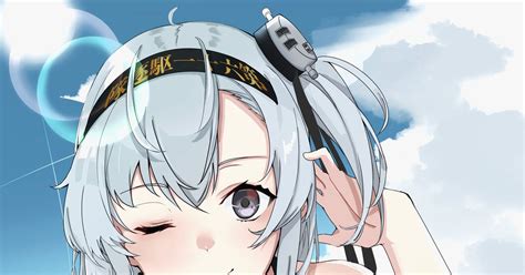 涼月艦隊これくしょん Commission 水着涼月 鹿谷のイラスト Pixiv