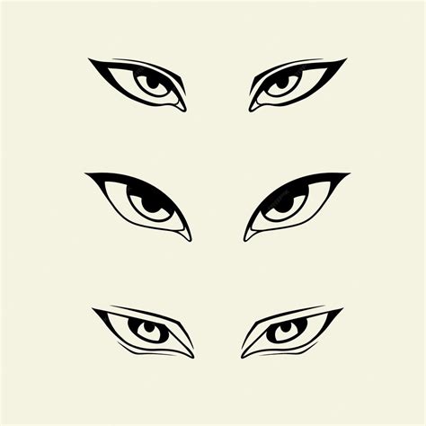 Premium Vector Anime Eyes Illustration Vector Asset