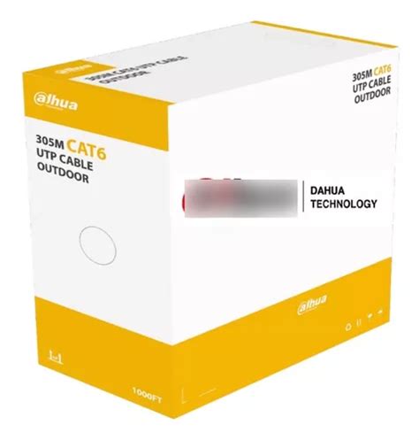 Cable Utp Dahua Outdoor Cat 6 Bobina 305mts 100 Cob Exterior MercadoLibre