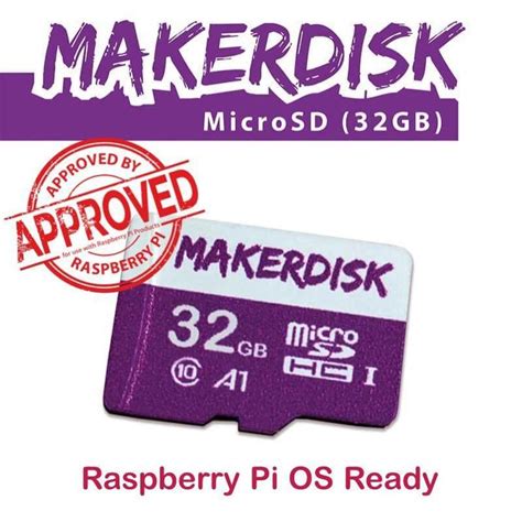 Raspberry Pi Approved MakerDisk MicroSD Kaart Met RPi OS 32GB Opencircuit
