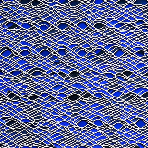 An Intricate Design Of Interlocking Circles In Shades Of Blue And