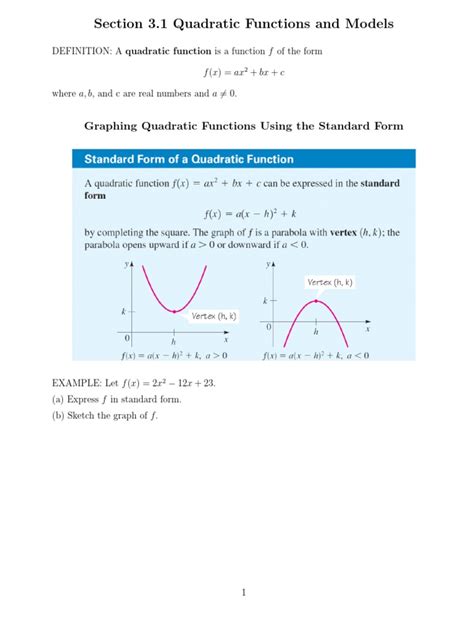 Quadratic Functions And Models Pdf Quadratic Equation Teaching
