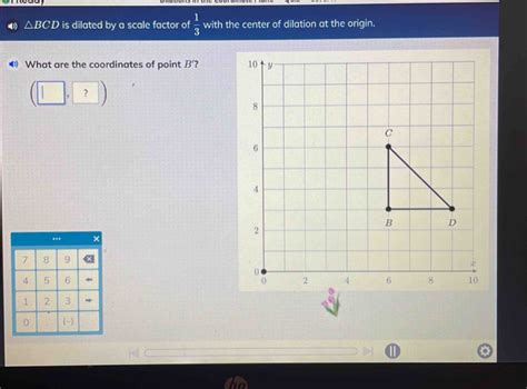 Solved Bcd Is Dilated By A Scale Factor Of 13 With The Center Of