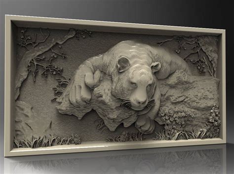 Tiger 3d Stl Model For Cnc Router Instant Downlad Stl Art Wood Art