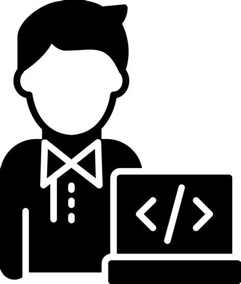 Programmer Glyph Icon 43318320 Vector Art At Vecteezy