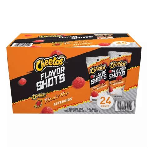 Cheetos Flavor Shots Flamin Hot Asteroids Flavored Corn Puffs 24 Pack