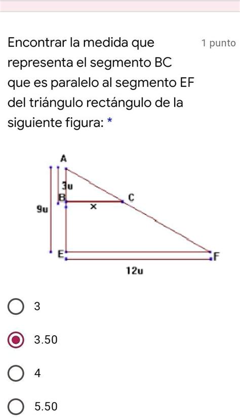 Encontrar La Medida Que Representa El Segmento Bc Que Es Paralelo Al