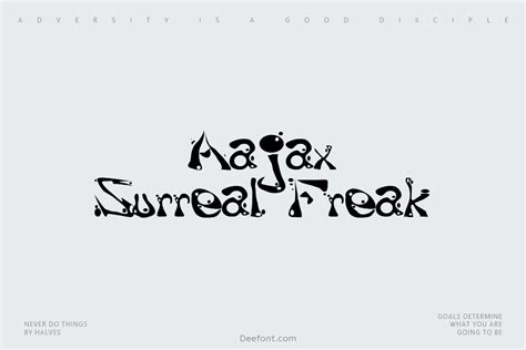 Aajax Surreal Freak Font Free Download And Preview Deefont