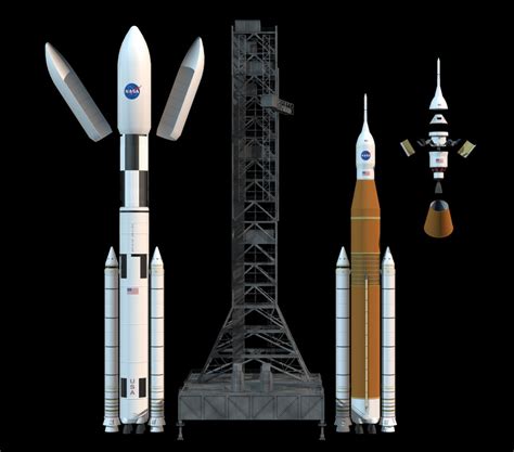 Nasa Sls Rocket Launch Tower D Model Turbosquid