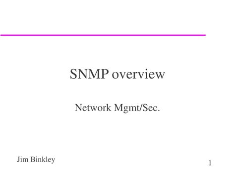 PPT SNMP Overview PowerPoint Presentation Free Download ID 9186489