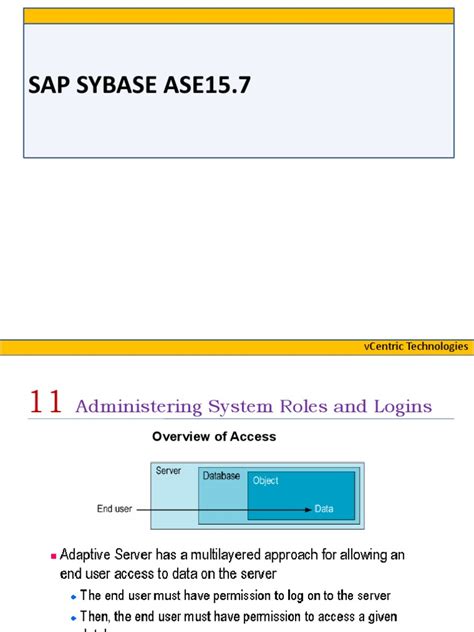 Sap Sybase Ase157 Vcentric Technologies Pdf Application Software