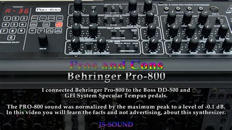 Behinger Pro 800 Pros Cons And Facts My Review Youtube