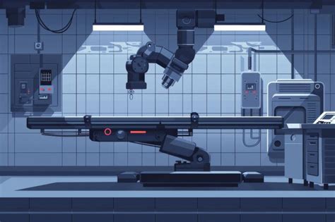 Industrial Robotic Arms Working In A High Tech Factory Setting
