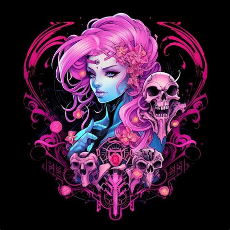 Premium Photo Tattoo Design Traditional Line Art Mock Up Cute Girl