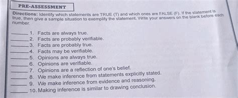Pre Assessment Directions Identify Which Studyx
