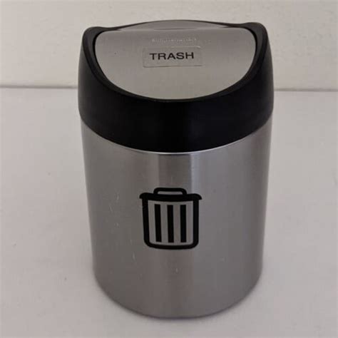 Simplehuman Stainless Steel Countertop Wastebasket Mini Trash Can Swing