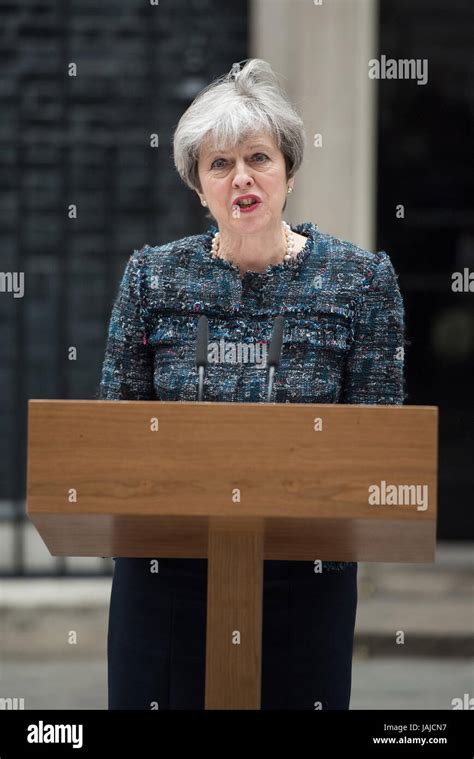 British Prime Minister Theresa May Delivers A Speech At Downing Street