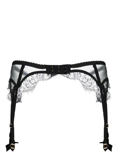 Agent Provocateur Lorna Floral Lace Suspenders Black Farfetch