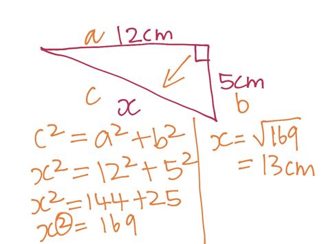 pythagoras finding the hypotenuse math pythagoras therom showme