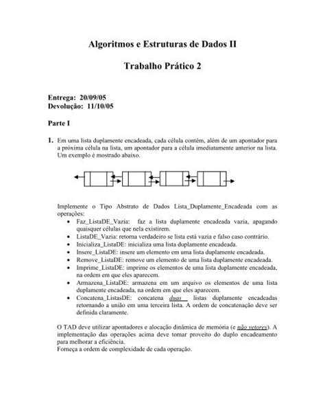 Algoritmos e Estruturas de Dados II Trabalho Prático UFMG