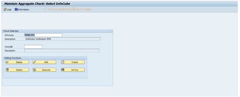 Rsddaggrcheck Sap Tcode Maintenance Of Aggregate Check