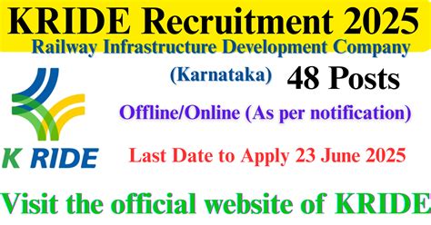 Kride Recruitment 2025 Big Opportunity For General Manager Senior Executive And More Apply