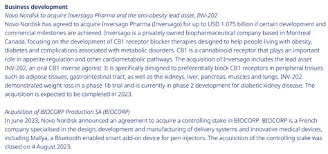 1075亿美元！诺和诺德收购inversago，强化减肥管线医药新闻 Bydrug 一站式医药资源共享中心 医药魔方