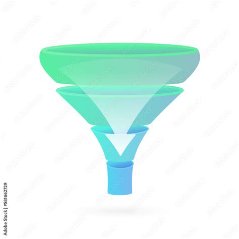Conversion Sales Funnel Icon Based On Aida Model Attention Interest