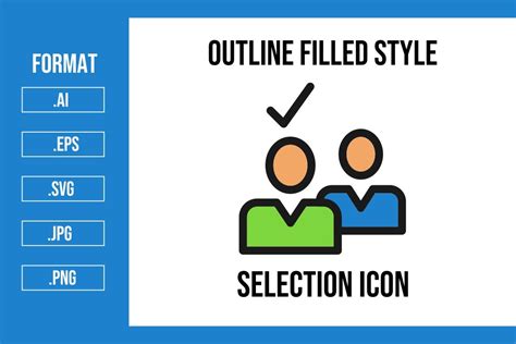 Selection Outline Filled Icon Graphic By Man00 · Creative Fabrica