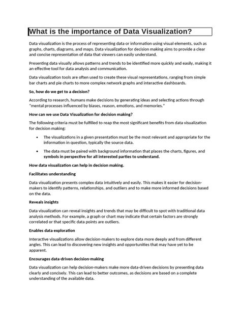 Data Visualization In Decision Pdf