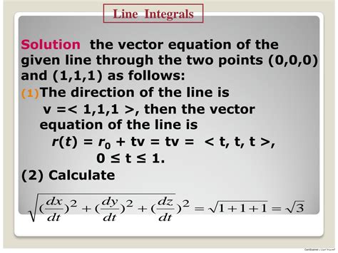 SOLUTION: Mathematics line integrals - Studypool