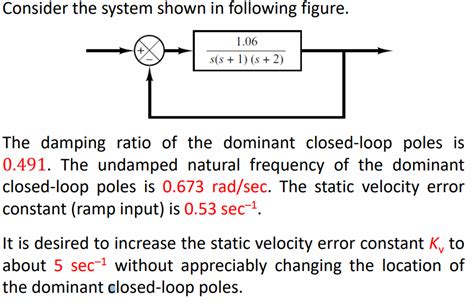 Solved Consider The System Shown In Following Figure Chegg