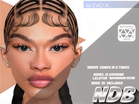 Second Life Marketplace Ndb India Skin Lelutka Evo X Bom Tone 2