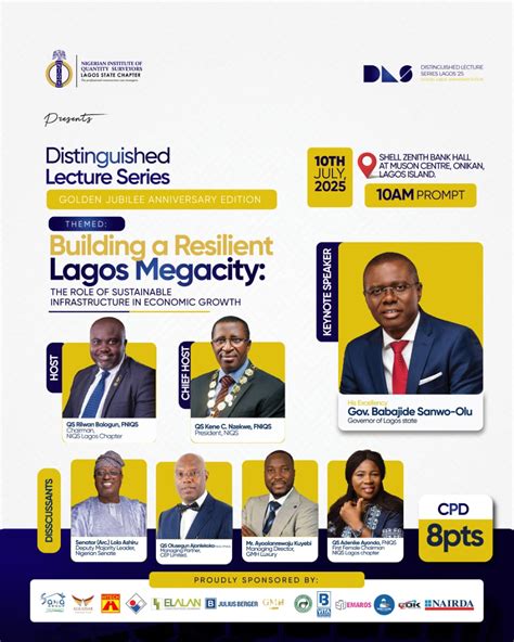 Sanwo Olu Senator Ashiru Others For Quantity Surveyors 50th