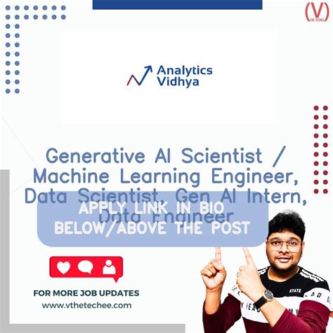 Analytics Vidhya Is Hiring For Generative Ai Scientist Machine