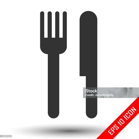 포크와 나이프 아이콘입니다 포크와 나이프 흰색 배경에 고립의 간단한 로고 레스토랑 기호입니다 벡터 일러스트입니다 0명에 대한 스톡 벡터 아트 및 기타 이미지 Istock