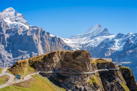 Famous Hiking Trail From First To Grindelwald Bernese Alps Switzerland
