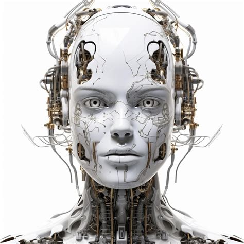 Premium Photo Beautiful Futuristic Robot Cyborg Humanoid Face Picture Ai Generated Art