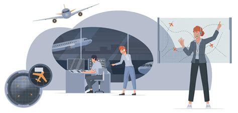 Air Traffic Control Illustration 29183008 Vector Art At Vecteezy