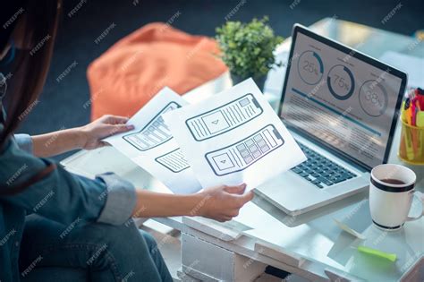 Premium Photo Close Up Sketches Of Different Devices In Female Hands