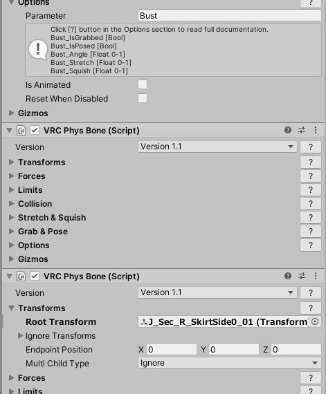 【vrchat】髪やスカートなど揺れものを掴んで伸ばすphysbone設定方法 Cgbox