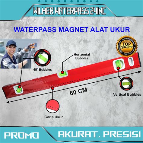 Jual Waterpas Magnet 60cm L Watterpass 24 Inci L Alat Ukur Tukang