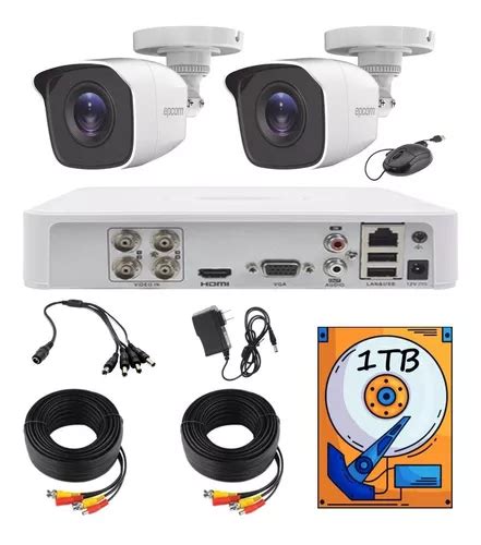 Kit Video Vigilancia Epcom 2 Cámaras 1080p 1tb Envío Gratis